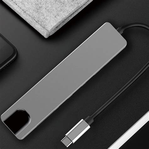 6 In 1 Usb C Hub Multipoort Adapter Usb Type C Ada Grandado