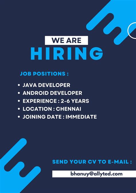Hiring Javadeveloper Androiddeveloper Jobopening Chennaijobs Bhanu Prakash