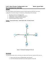 INFX Lab Basic Router Configuration And The Command Line Interface Docx Lab Basic