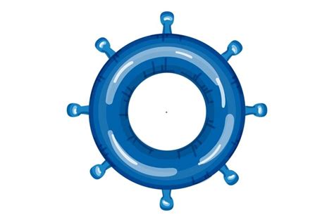 Inflatable Wheel Icon Cartoon Vector Float Pool