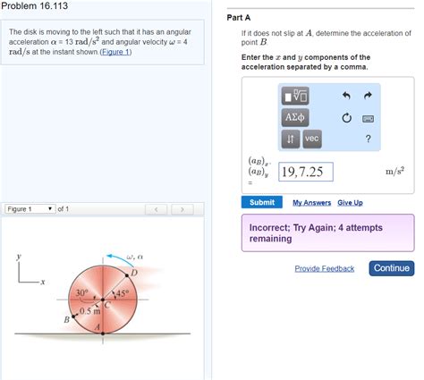 solved problem 16 113 part a the disk is moving to the left