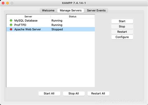 xampp apache web server stopped无法启动 mac xampp apache web server stoped