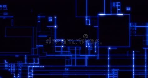 Futuristic Movement Of Blue Matrix Digital Vertical And Horizontal