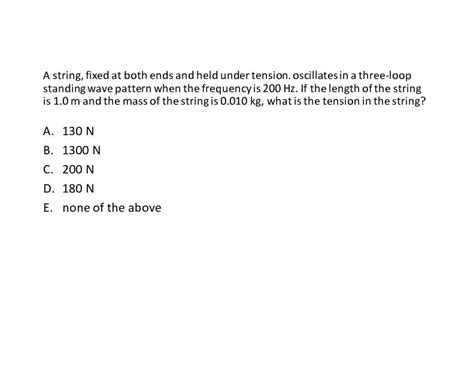 Solved A String Fixed At Both Ends And Held Under Tension Chegg