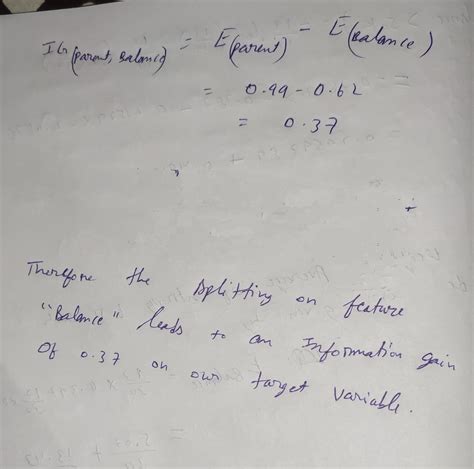 Solved Consider The Split In A Decision Tree Shown Below This Is A