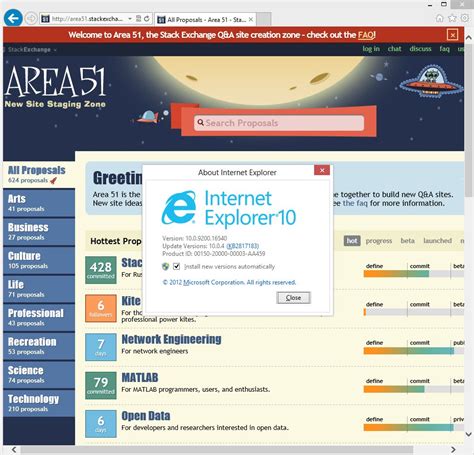 Area 51 Layout Not Showing Correctly On Ie10 When Zoomed Out Meta