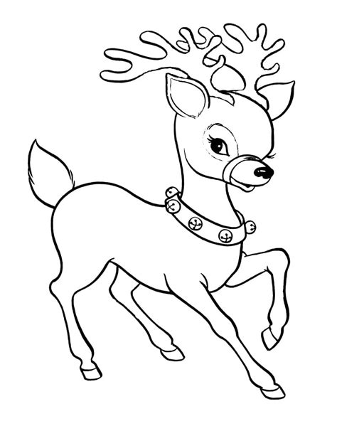 Christmas Reindeer Coloring Pages Print In A4 Format