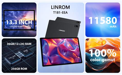 Linrom 2k Tablet 13 3 Inch E 5g Wifi Android 14 0 Incell 2000 1200