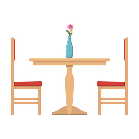Classic Dining Table And Chairs 1268061 Vector Art At Vecteezy