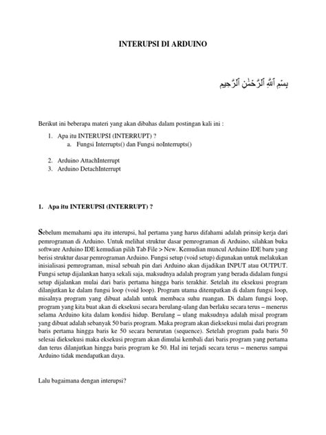 Interupsi Di Arduino Pdf