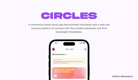 Circles A Community Based Social App Behance