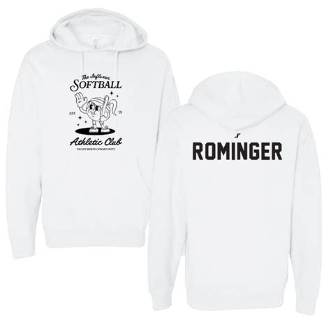 Kori Rominger Softball White Influxer Athletic Club Hoodie