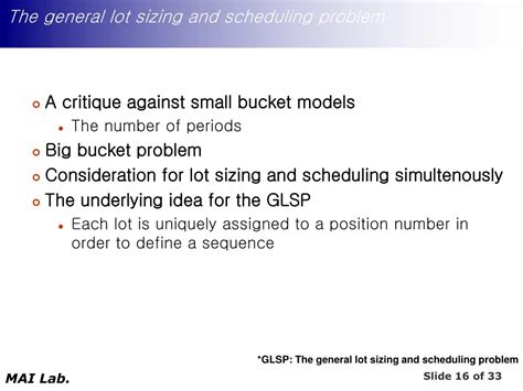 Ppt Lot Sizing And Scheduling Formulation In Single Level Powerpoint Presentation Id4149730