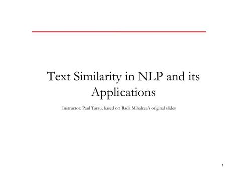ppt text similarity in nlp and its applications powerpoint