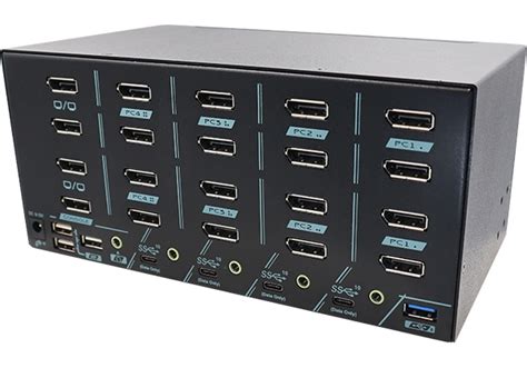 USB C KVM Switch For K Quad Monitor PAAG ET B From Rextron Multi Monitor KVMs Expert