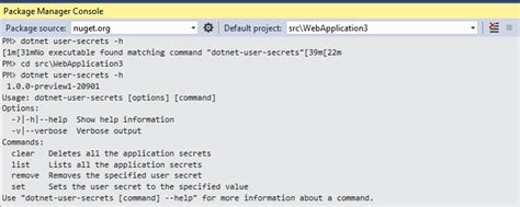 dotnet core user secrets executable mysteriously missing why stack
