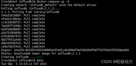 cento7 docker compose安装以及使用influxdb