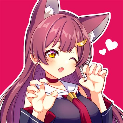 Houshou Marine And Ookami Mio Hololive Drawn By Torinokawori Danbooru