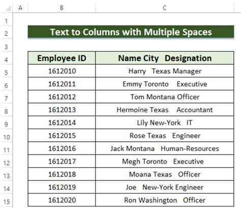 How To Convert Text To Columns In Excel With Multiple Spaces