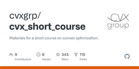 Cvx Short Course Book Docs Python Intro Index Md At Master Cvxgrp Cvx Short Course GitHub