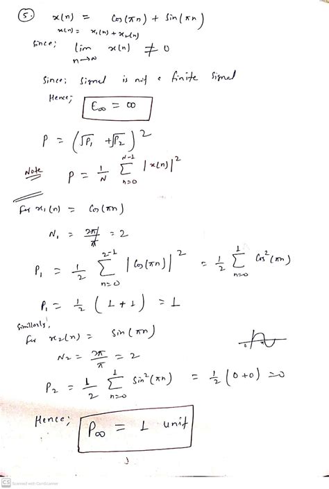 Solved Determine E And P For Each The Following Signals Course Hero
