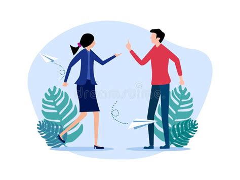 Conversation Or Brainstorming Team Communication Stock Vector Illustration Of Arguing Modern