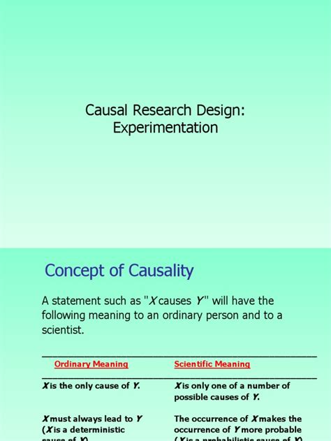 Causal Research Design And Experiment Pdf Causality Experiment