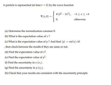 Solved A Particle Is Represented At Time T By The Wave Chegg