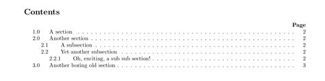 Table Of Contents Toc Formatting Numbers Too Close To Section