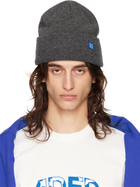 ader error gray logo beanie ader error