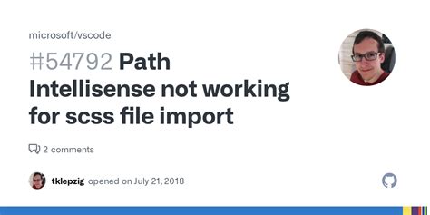 Path Intellisense Not Working For Scss File Import · Issue 54792 · Microsoftvscode · Github