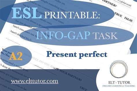 A2 Speaking Worksheet Present Perfect By Elt Tutor