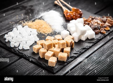 DIfferent Types Of Sugar Stock Photo Alamy