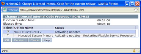Loading A Different Level Other Than Latest Firmware From The HMC Using The Web
