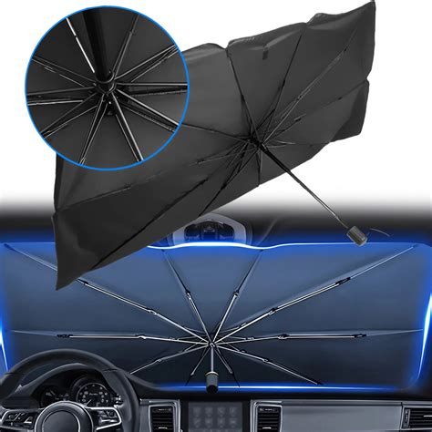 자동차 앞유리 차양 Uv 차단용 실드 차량용 접이식 창문 차량용 차양 앞유리 블랙 커버 150x80cm 핸드폰닷컴
