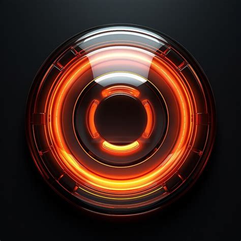 Premium Photo Orange Button