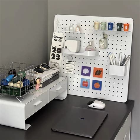 테이스티맨션 책상 타공판 정리대 타공보드 정리함 악세사리 세트 2color 위시버킷