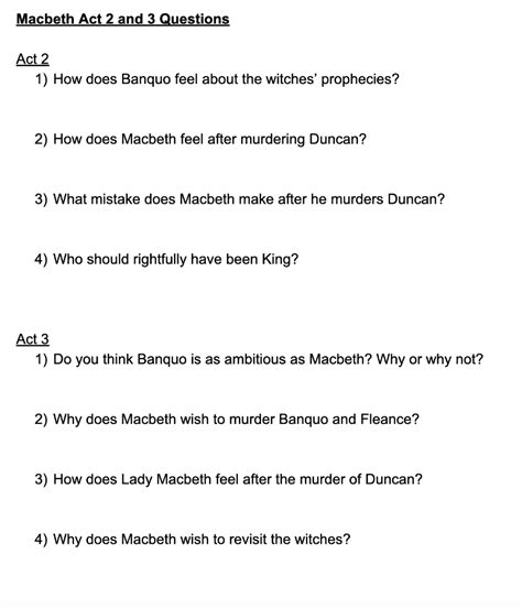 Macbeth Act 1 Questions And Answers Pdf