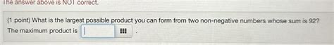 solved the answer above is not correct 1 ﻿point ﻿what is