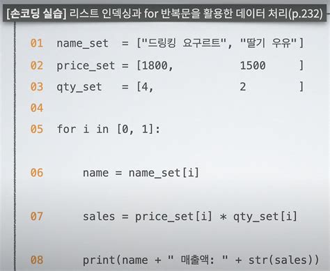 코딩 브이로그 첫 프로그래밍 Range 명령어로 리스트 반복 처리 정복