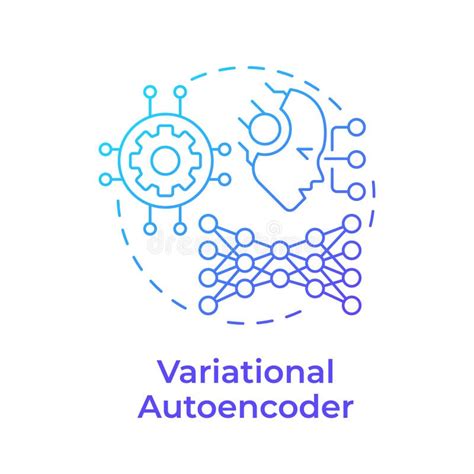 Variational Autoencoder Blue Gradient Concept Icon Stock Illustration Illustration Of Round