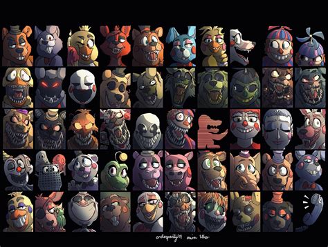 Fnaf Ucn Roster My Style By Enderparty On Deviantart Five Nights At