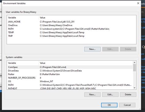 Exception Cannot Run Program Eflutterflutterbinflutterbat Stack Overflow