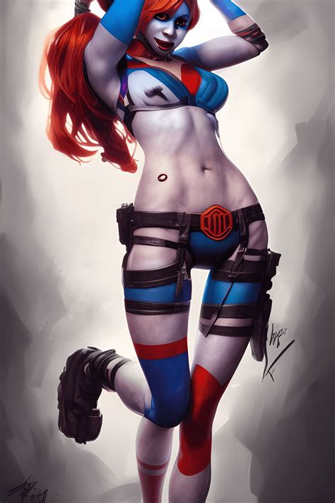 Harley Quinn Full Body Portrait High Resolution Concept Art · Creative
