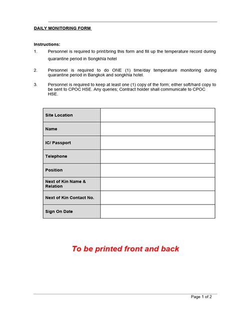 Daily Monitoring Form Cpoc Ph5 Pdf Influenza Epidemiology Daily Monitoring Form Cpoc Ph5 Pdf Influenza Epidemiology