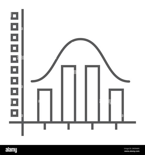 Average Thin Line Icon Data And Analytics Graph Sign Vector Graphics