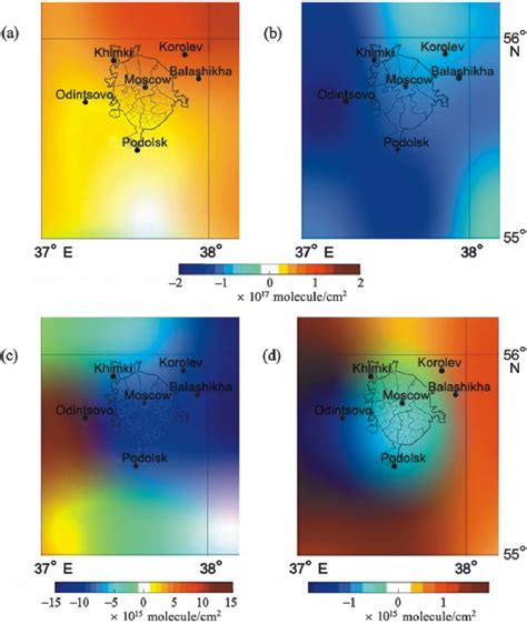 The Difference In A B Total Co And C D Tropospheric No 2