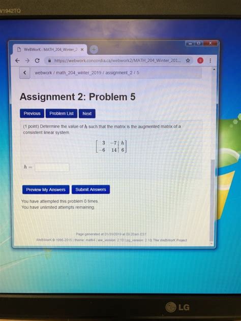 Solved 1942tq Webwork Math 204 Winter 2 X С