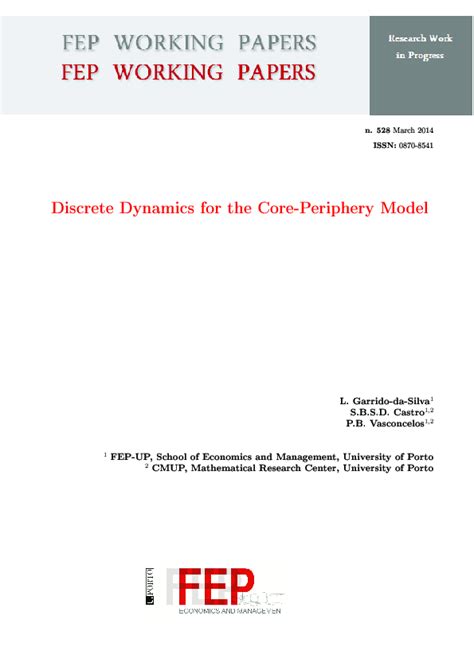 Pdf Discrete Dynamics For The Core Periphery Model