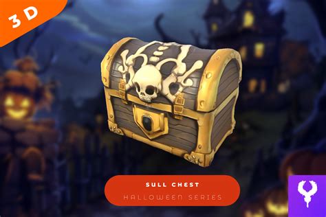 Cartoon Halloween Skull Chest 3d Furniture Unity Asset Store